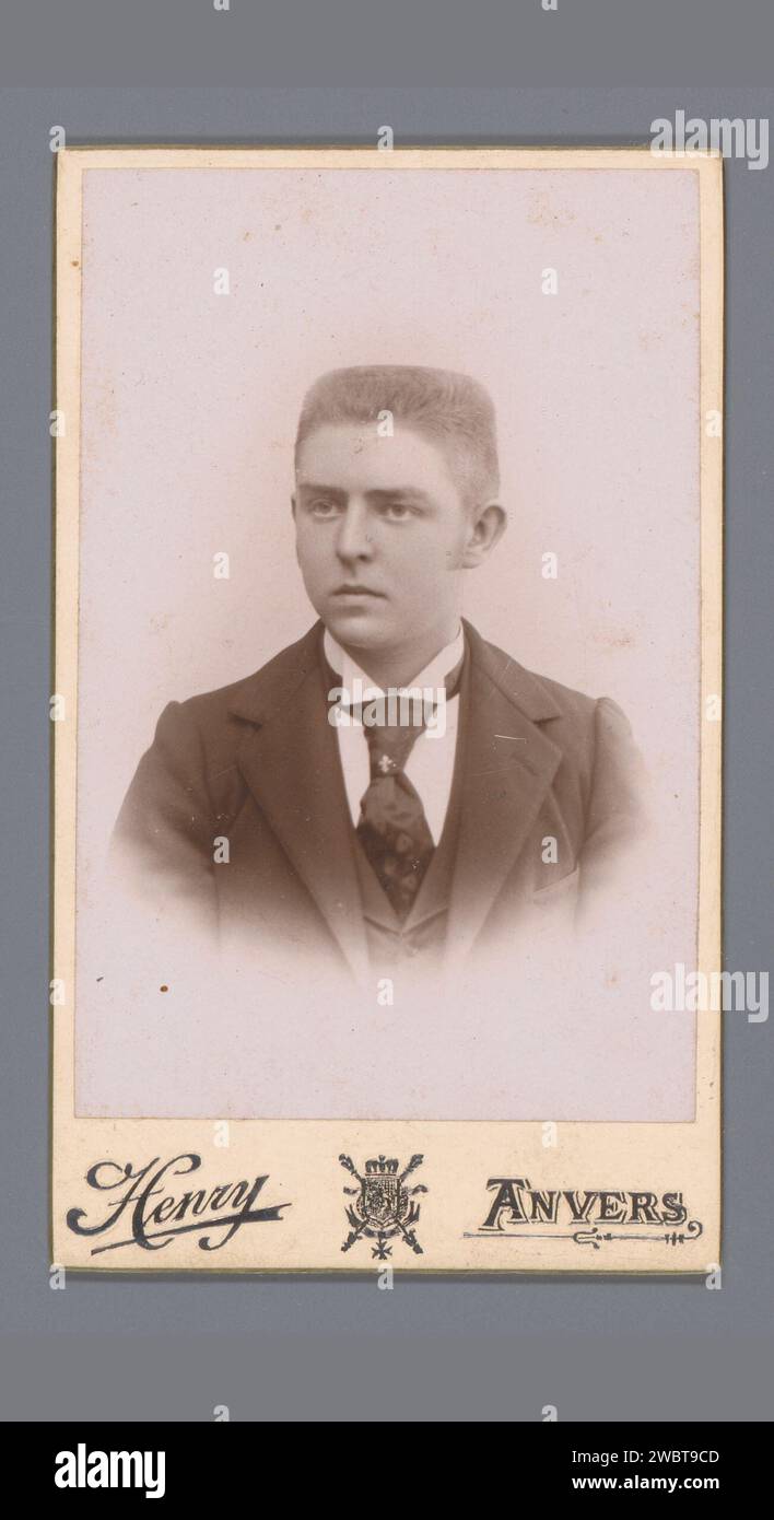 Portrait of an unknown boy, Henry, 1894 - 1910 Photograph. visit card ...