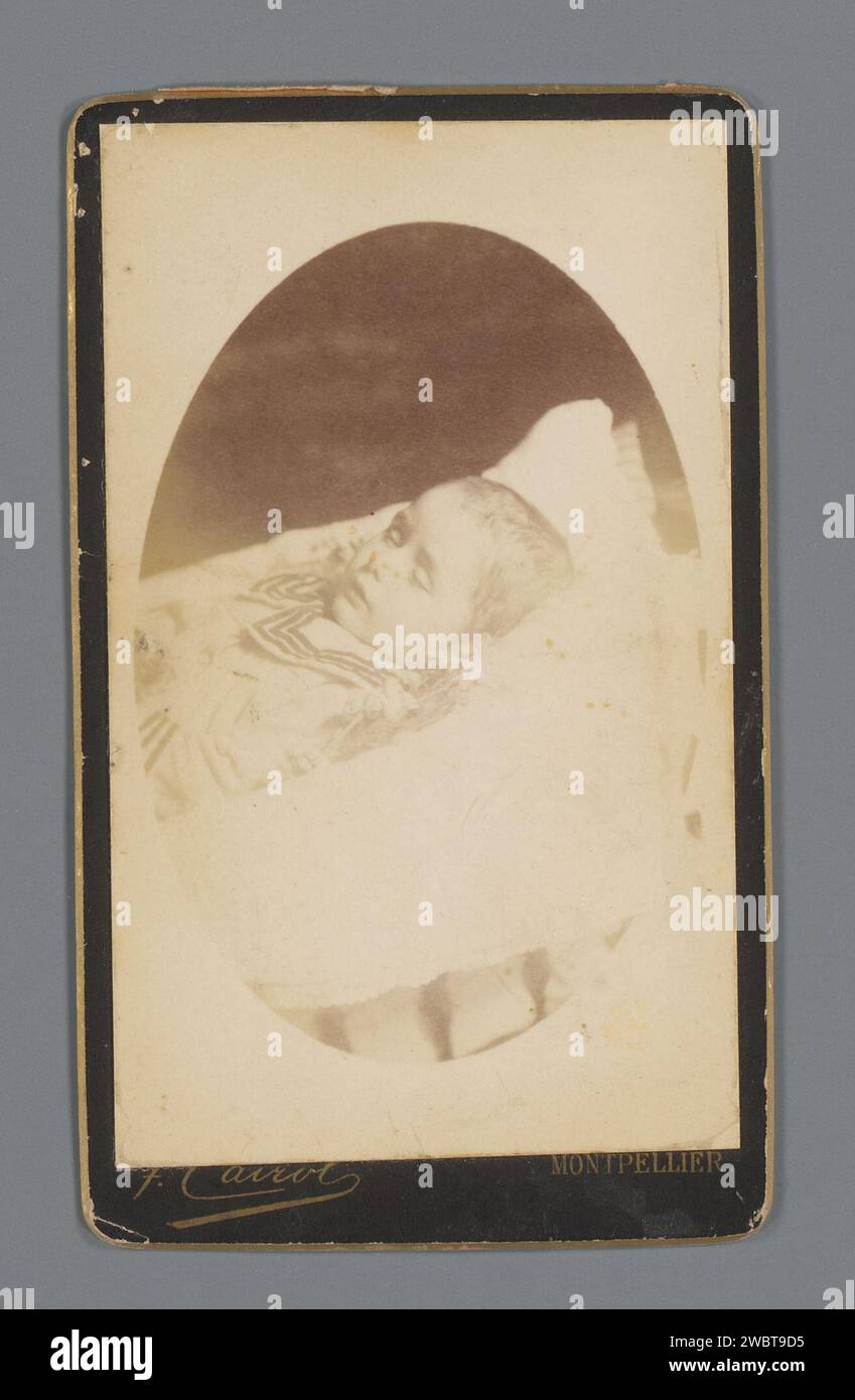 Post -mortem portrait of an unknown boy, dressed in a sailor suit ...