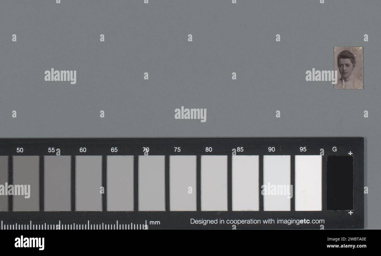 Miniature portrait of an unknown woman, 1880 - 1910 photograph baryta ...