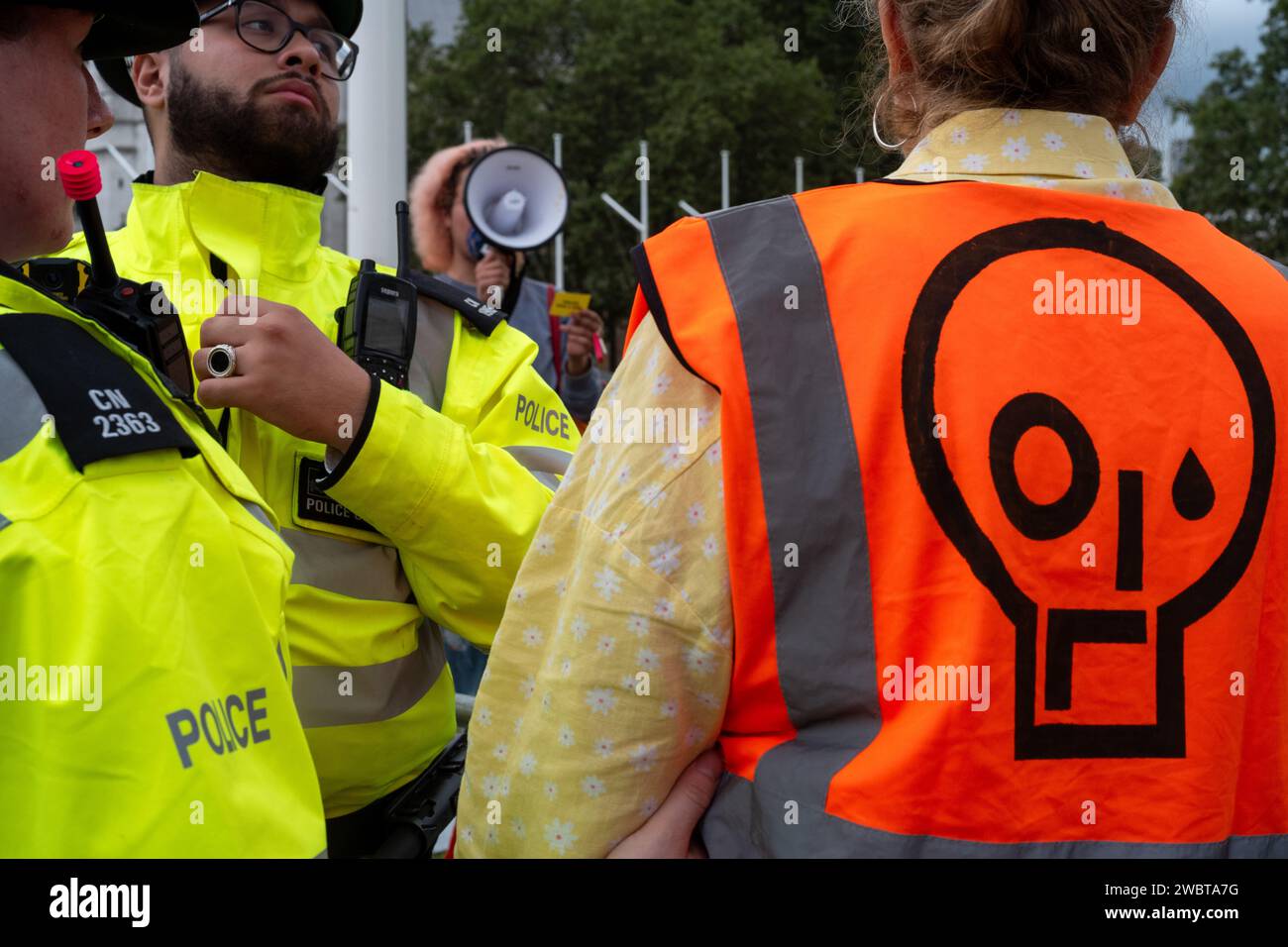 London, United Kingdom, July 19 2023: Just Stop Oil activist arrested ...