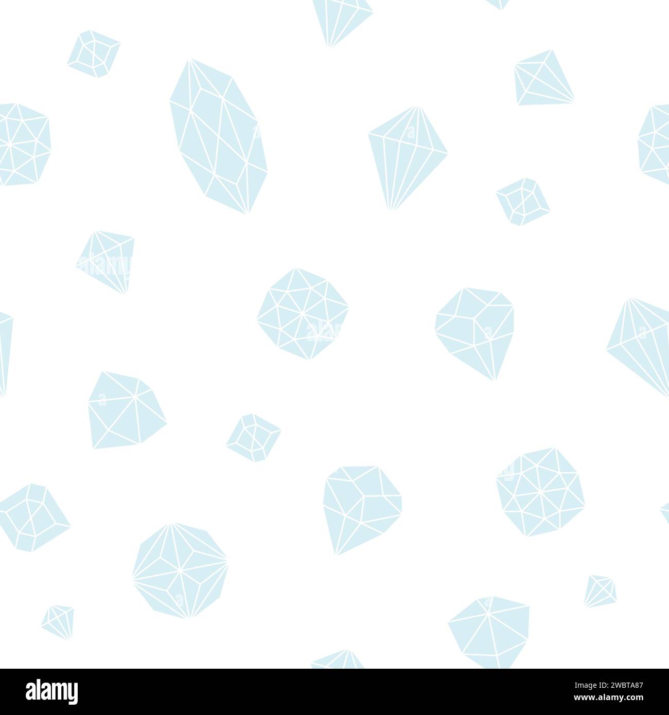 Jewelry pattern. Gemstones, diamonds and faceted jewels - seamless ...