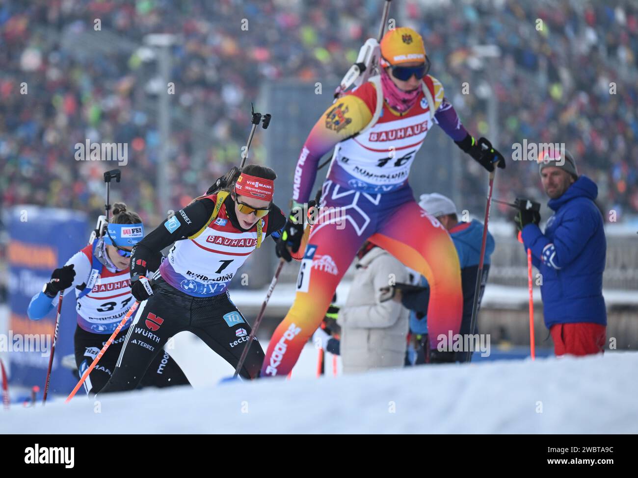 Ruhpolding, Germany. 12th Jan, 2024. Biathlon: World Cup, sprint 7.5 km ...