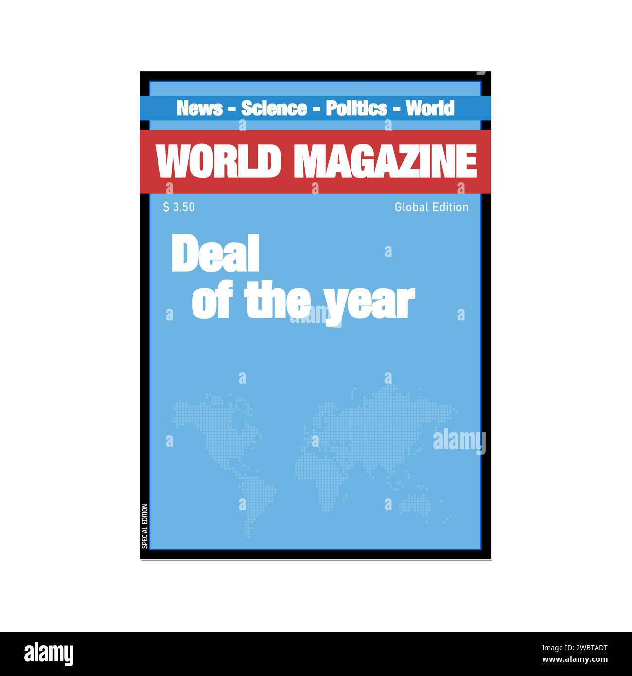 Magazine Front Cover Template Blank Vector Generic Magazine Mockup With Copy Space Deal Of The
