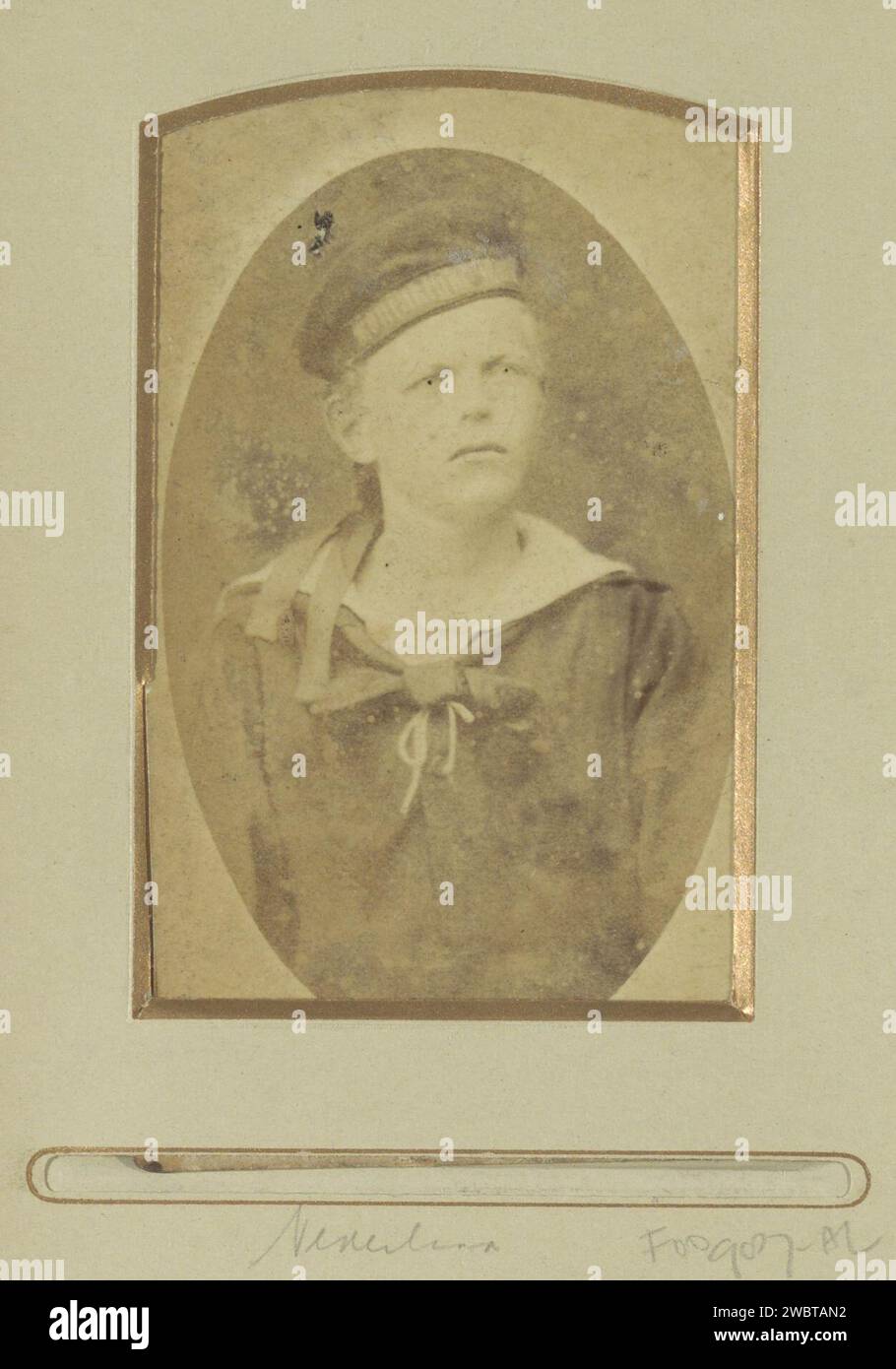 Portrait of a (presumably) Dutch sailor of the Royal Navy, A. Swaab, c ...