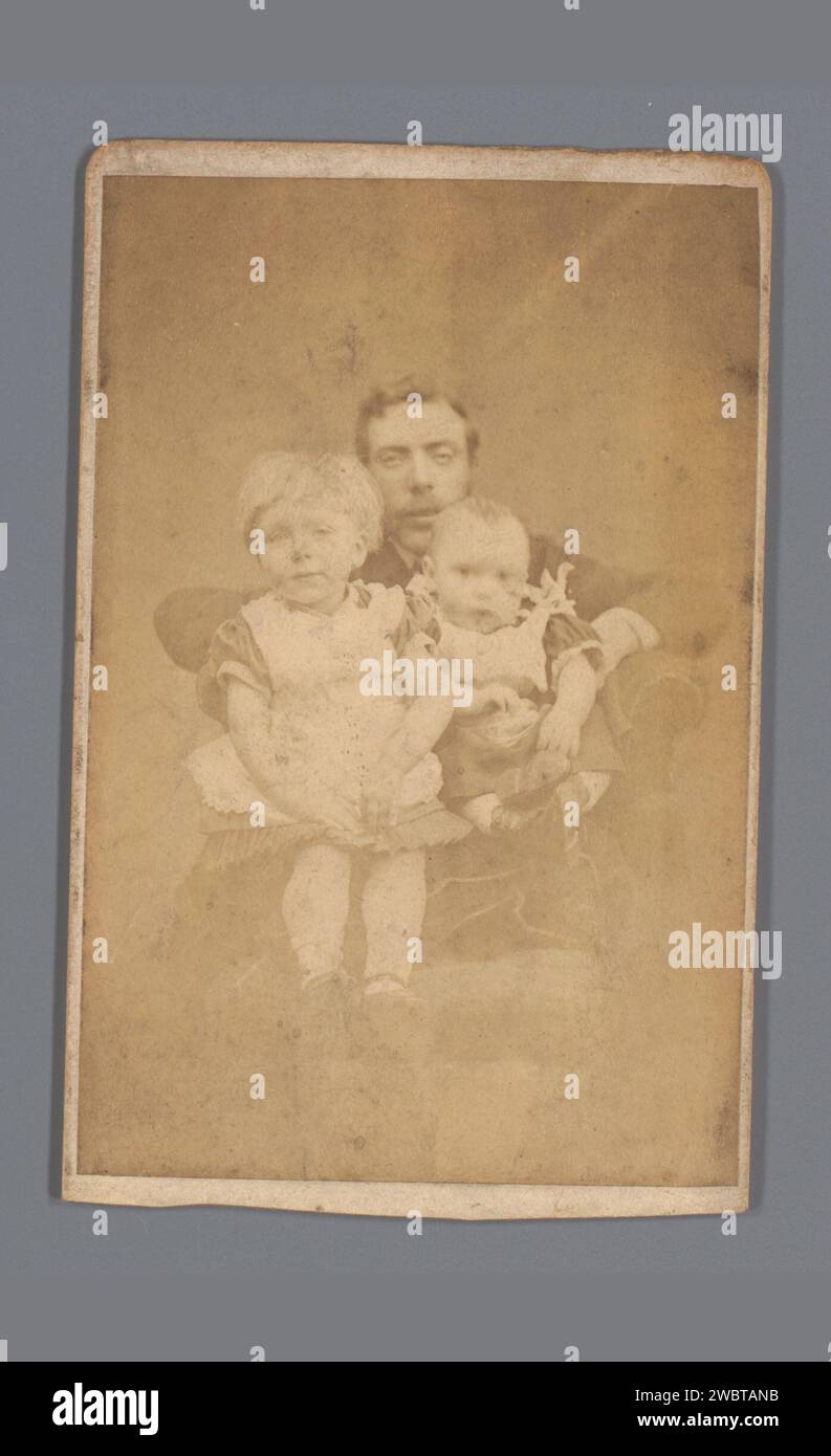 Portrait of an unknown man with two children, John George Kirby, 1855 ...