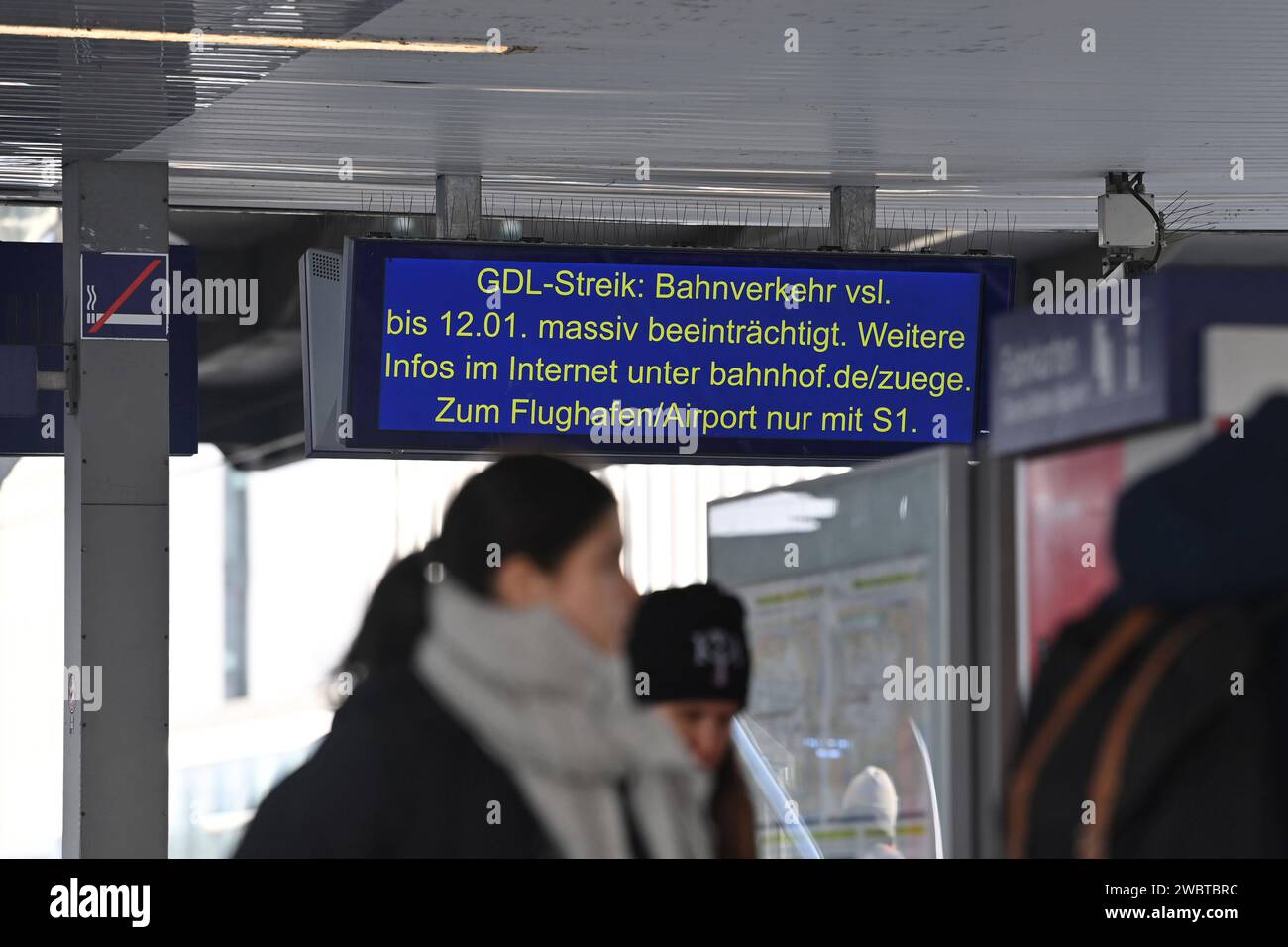 Deutsche Bahn: Streik der Gewerkschaft GDL am 12.01.2024 am ...