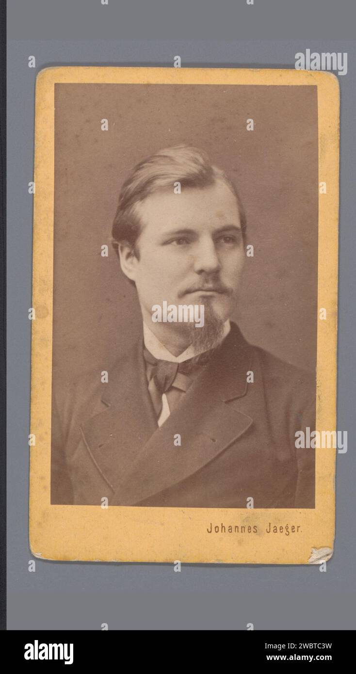 Portrait of an unknown man, Johannes Jaeger, 1863 - 1890 Photograph ...
