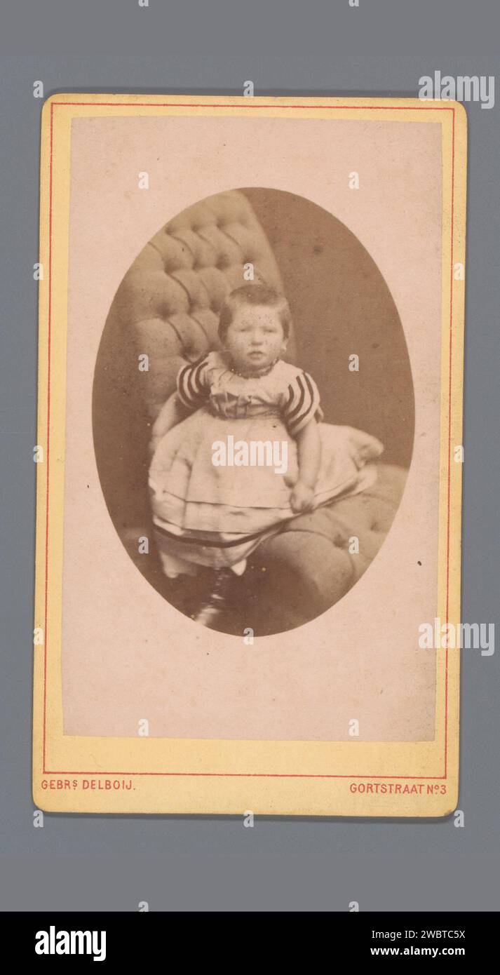 Portrait of an unknown child on an armchair, Delboy brothers, 1864 ...