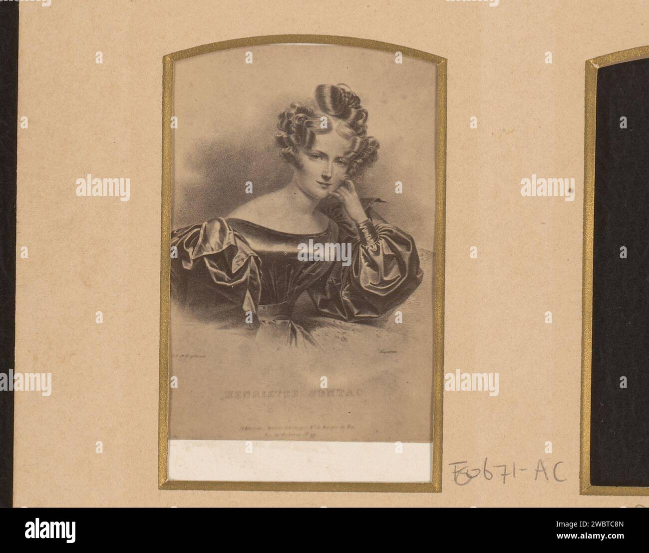 Photo production of a signed portrait of Henriëtte Sontag, Pierre Petit ...