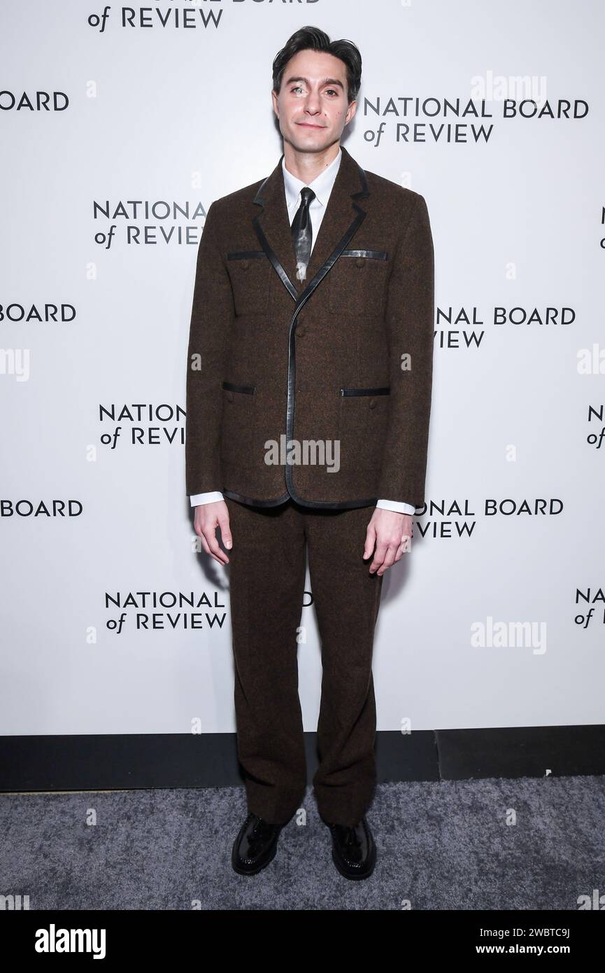 New York, USA. 11th Jan, 2024. Gideon Glick attend the National Board ...