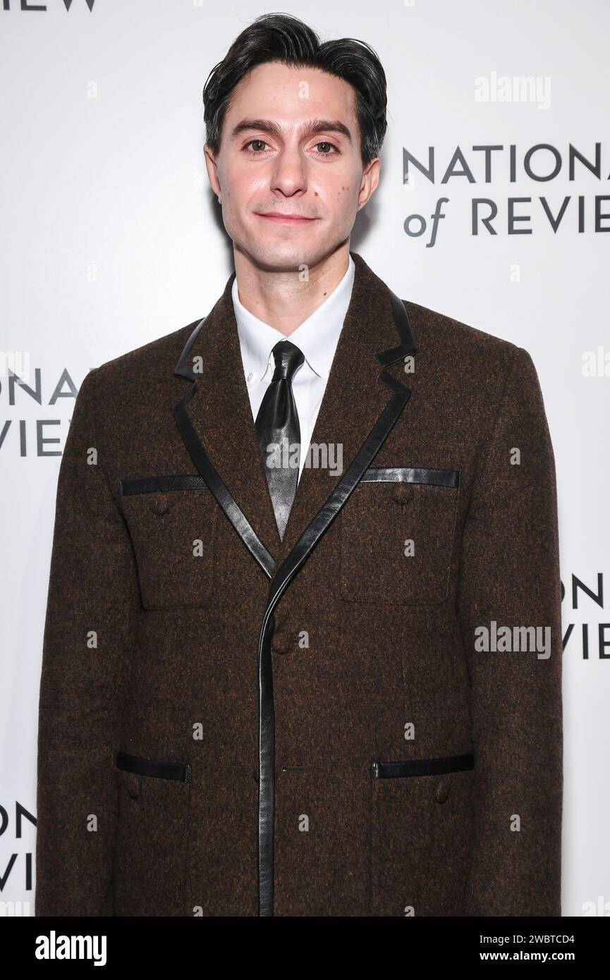 New York, USA. 11th Jan, 2024. Gideon Glick attend the National Board ...