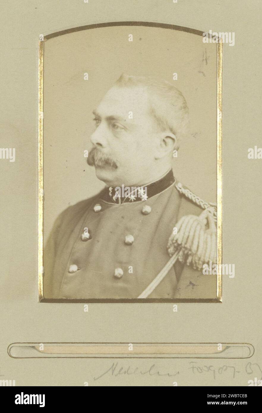 Portrait of a (presumably) Dutch soldier, Albert Greiner, c. 1861 - c ...