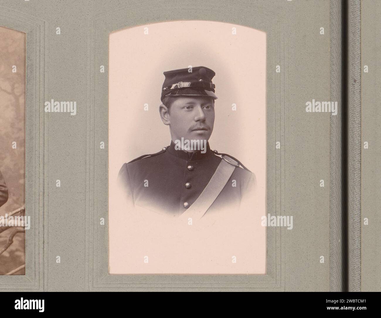 Portrait of a man in uniform with PET, Leverin & Co., 1880 - 1920 ...