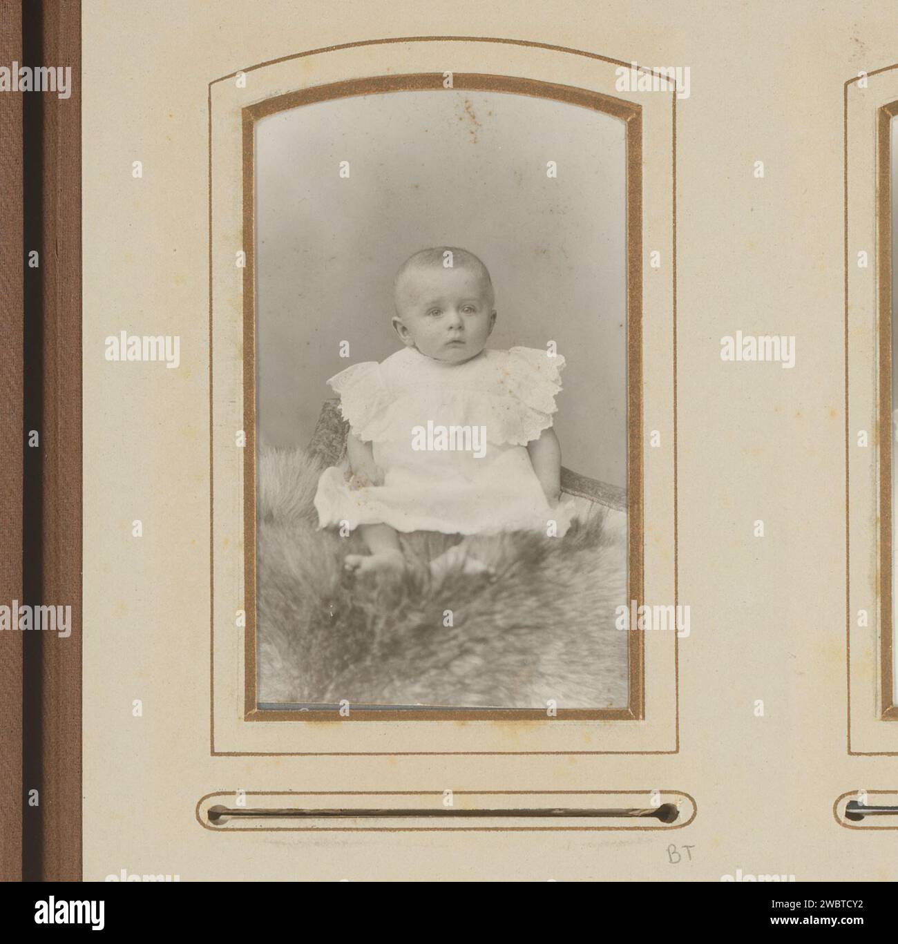 Portrait of a sitting baby in white dress, Friedrich Carel Hisgen, 1891 ...