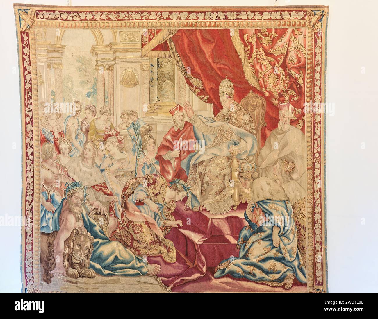 Pope Urban VIII receives the homage of the nations; ; tapestry in the ...