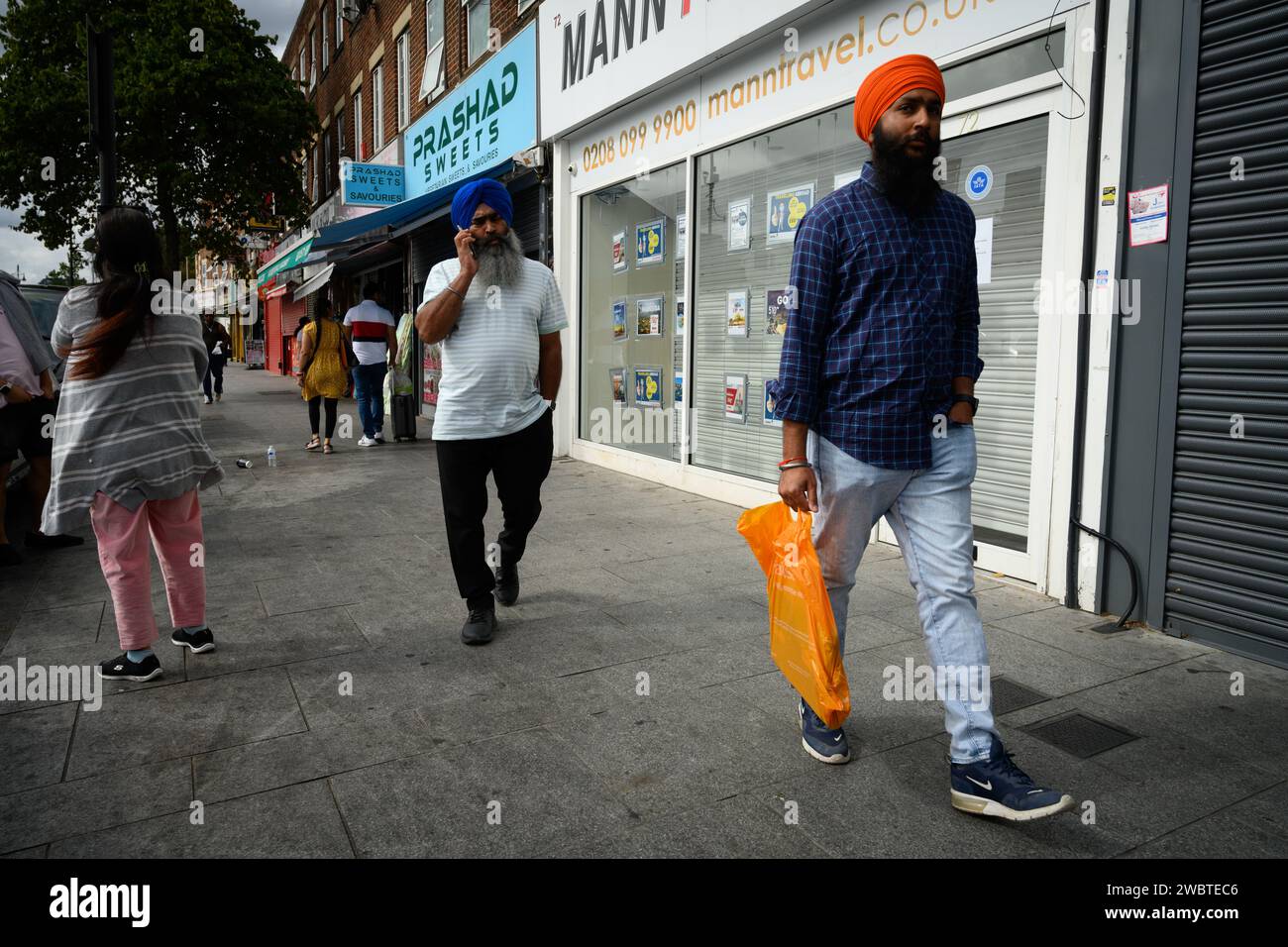 29th August, 2022: Southall, in the borough of Ealing in West London ...