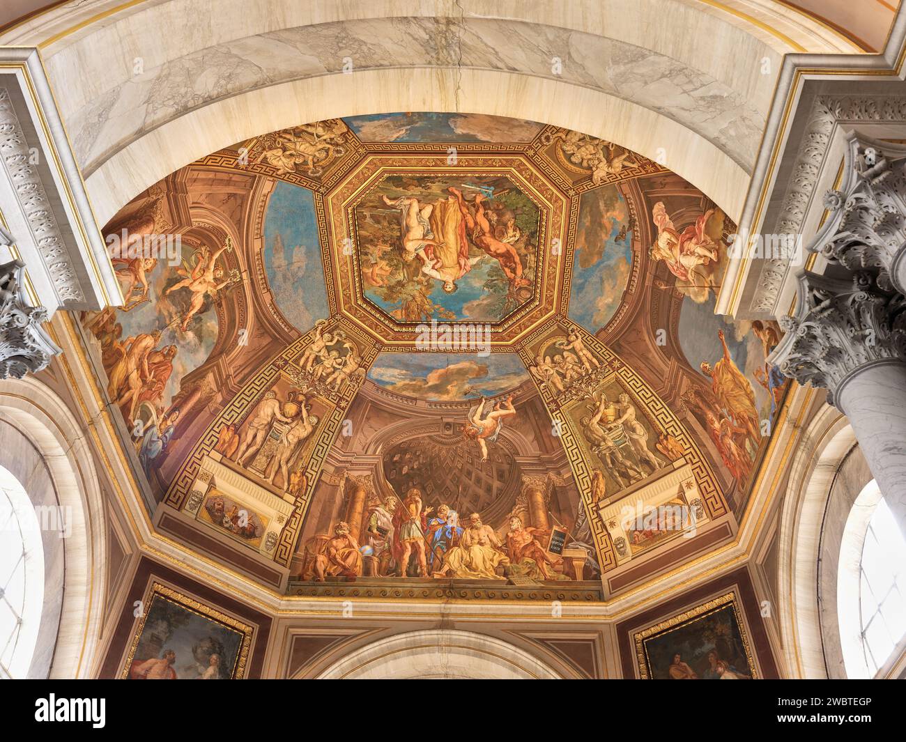 Painted ceiling; Pio Clementino museum, Vatican, Rome, Italy Stock Photo - Alamy