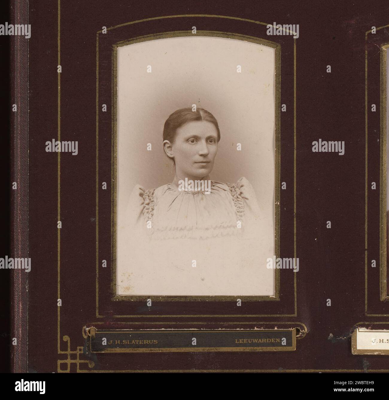 Portrait of a woman, Idanus Hendrikus Slaterus, 1873 - 1909 Photograph ...