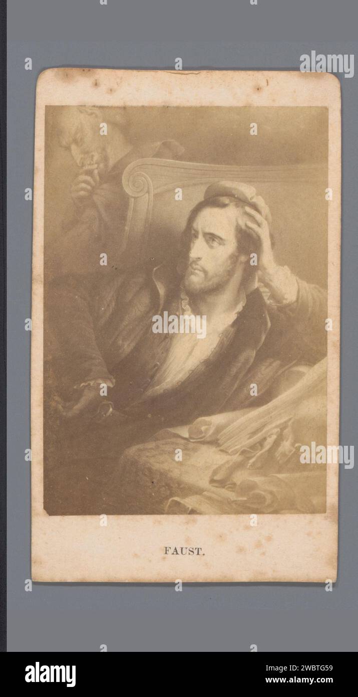 Photo production of the painting Faust by Ary Scheffer, Andries Jager ...
