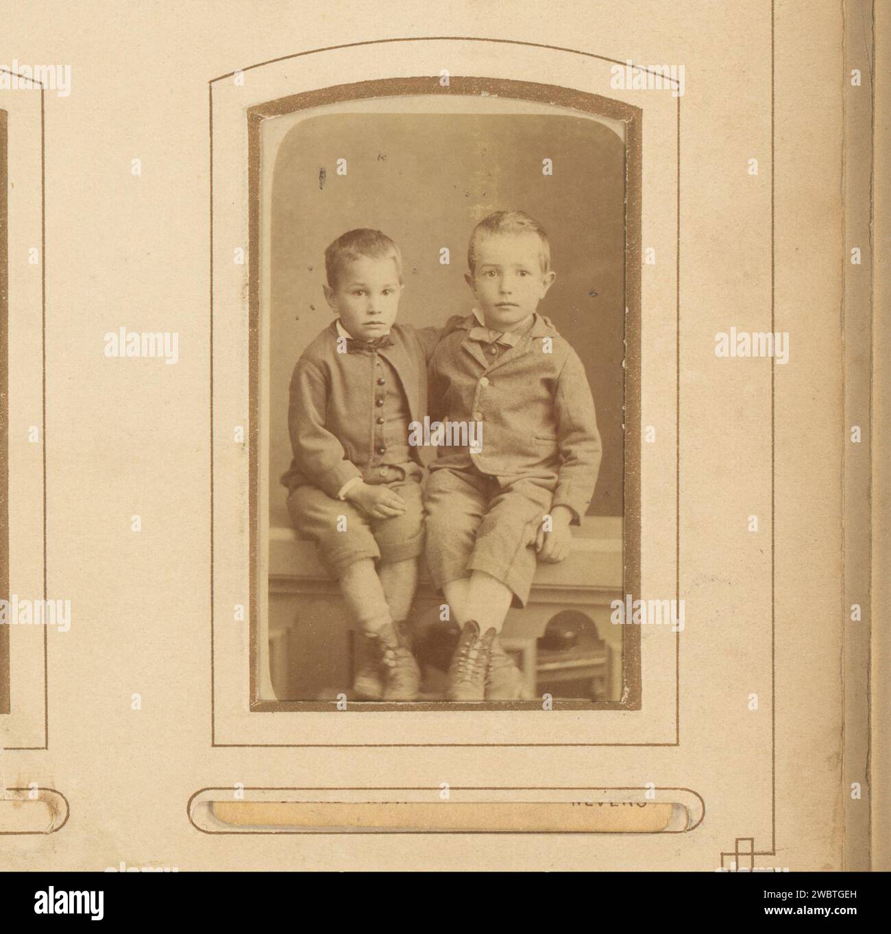 Portrait of two little boys, Edouard, 1879 - 1900 Photograph. visit ...