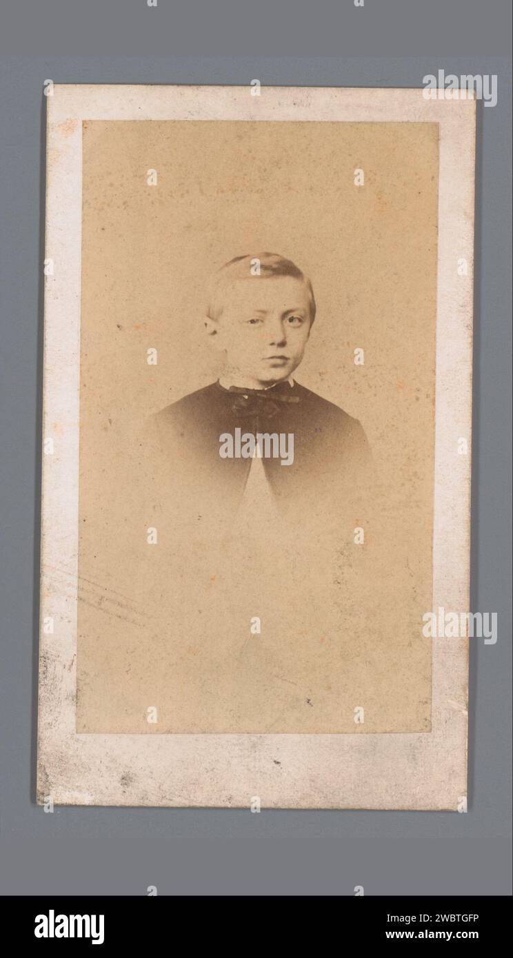 Portrait of an unknown boy, Raverdy, 1855 - 1885 Photograph. visit card ...
