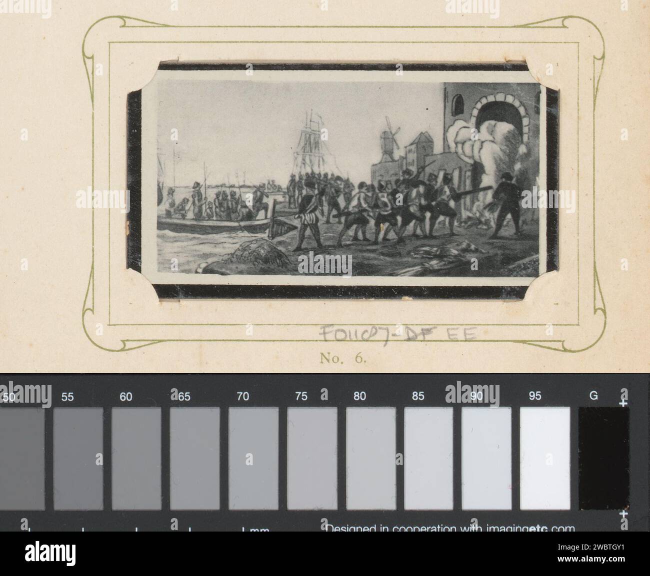 Reproduction of a drawing of the intake of Den Briel, Anonymous, 1905 ...