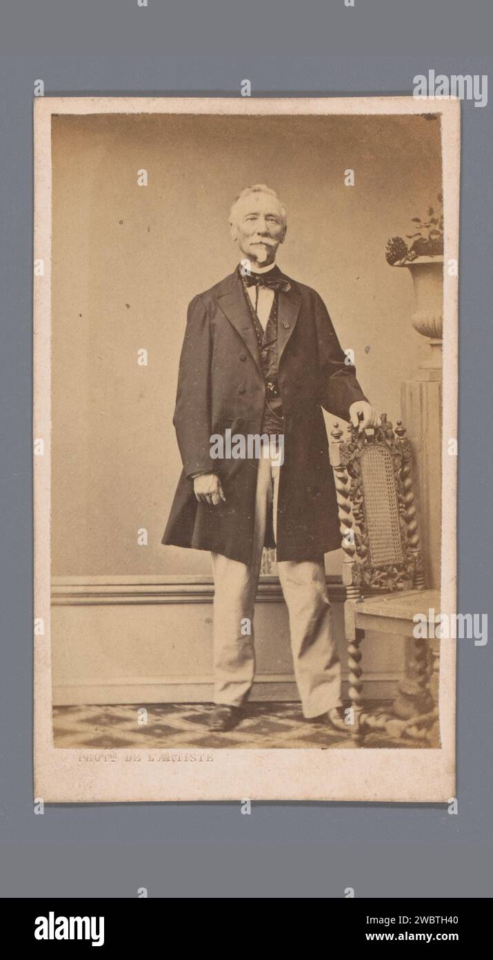 Portrait of an unknown man standing by a chair, Anonymous, 1855 - 1890 ...
