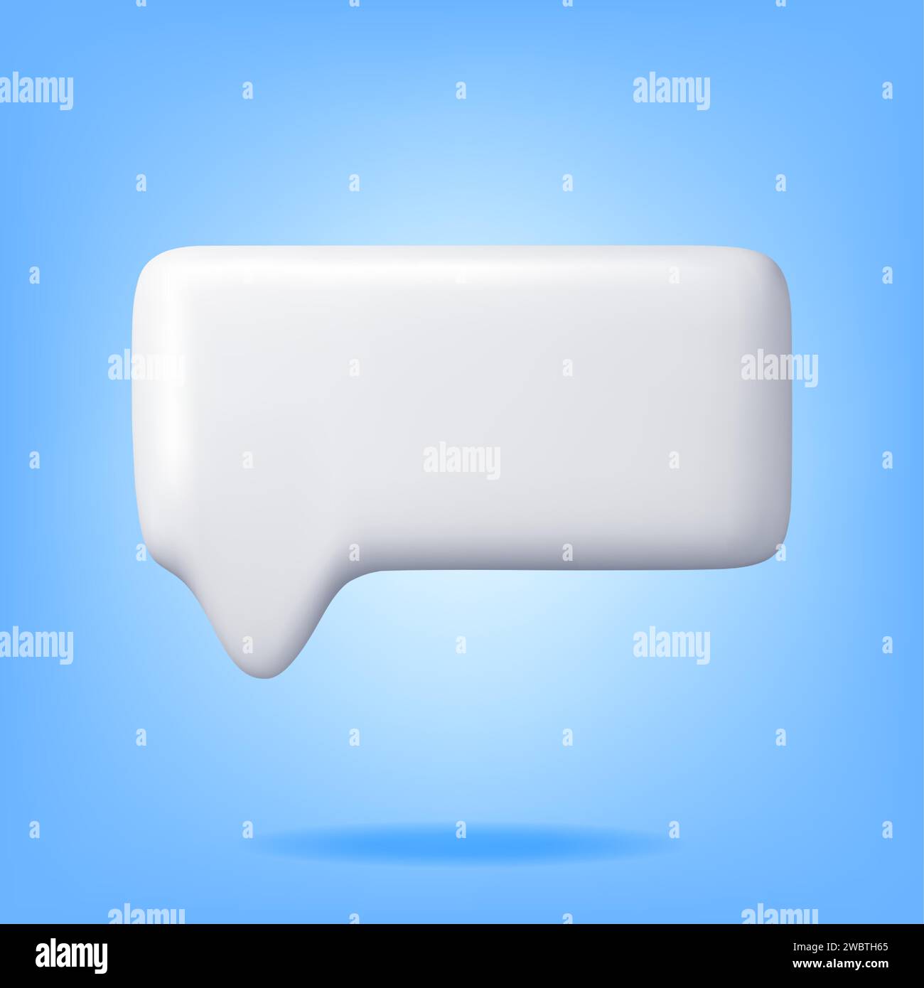 3D White Blank Speech Bubble Isolated Stock Vector Image & Art - Alamy