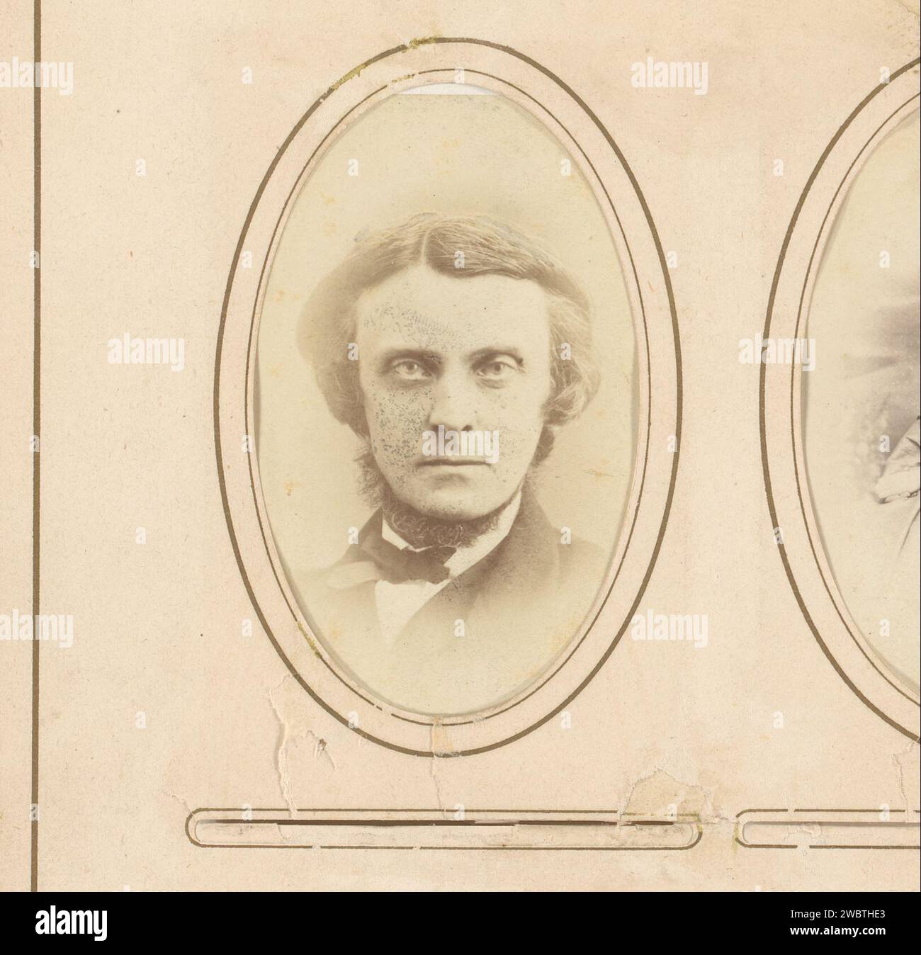 Portrait of a man, J.H. Lloyd, 1860 - 1875 Photograph. visit card This ...