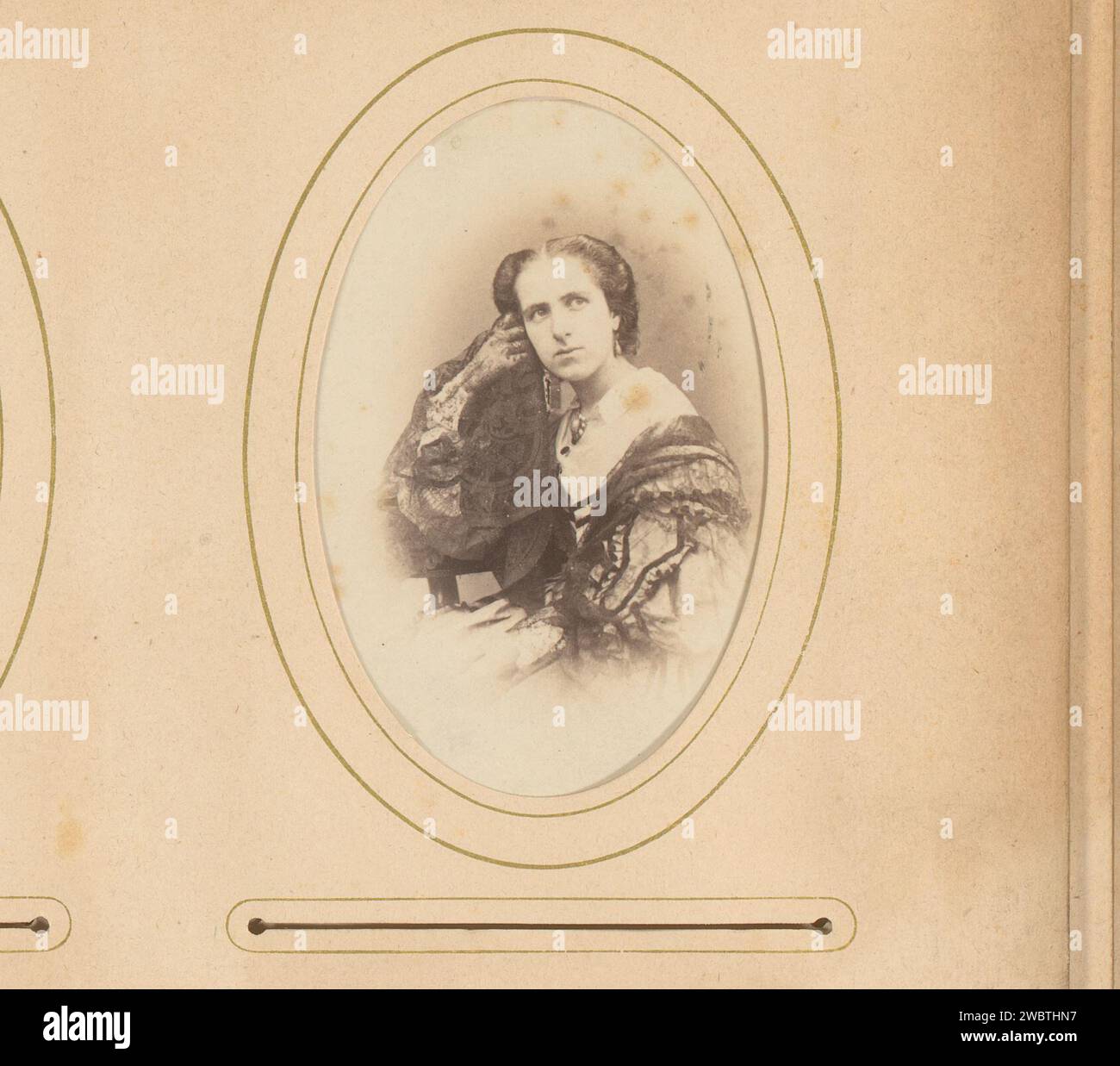 Portrait of a sitting woman, Wegner & Mottu, 1857 - 1864 Photograph ...