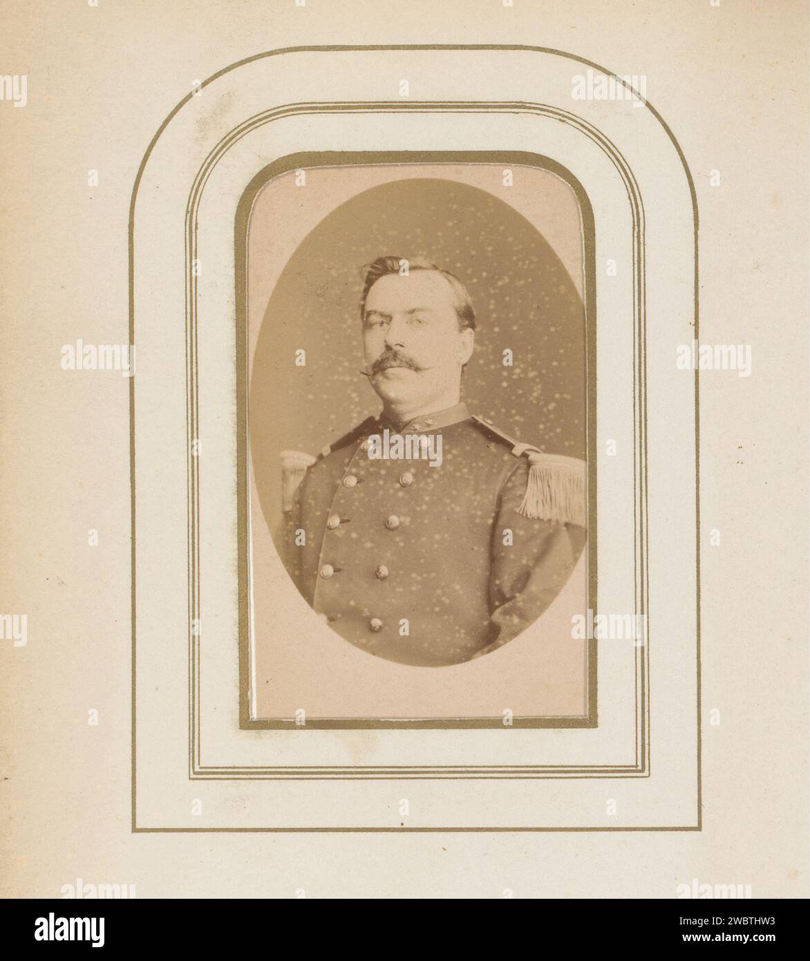 Portrait of a man with mustache in uniform, Raimond Josz, 1871 - 1877 ...