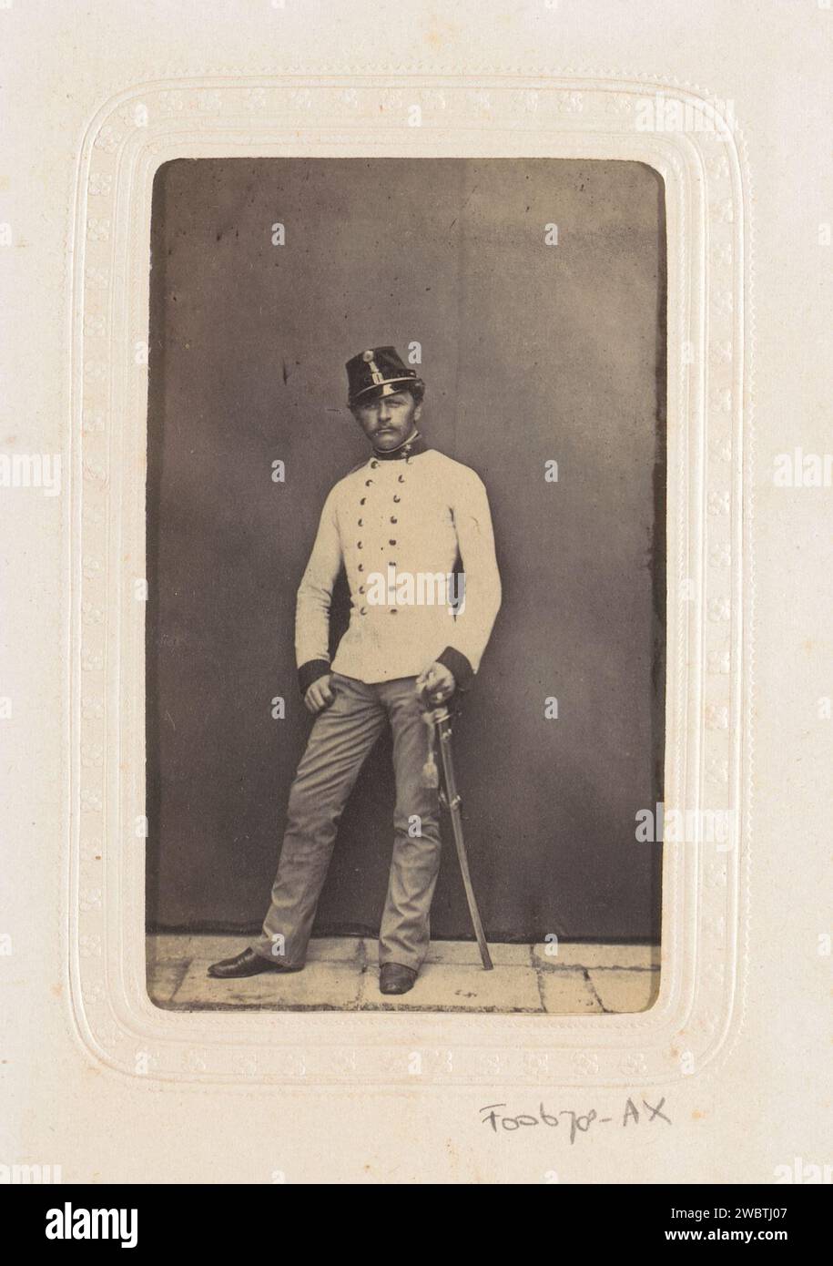 Portrait of a standing soldier, Anonymous, 1860 - 1880 Photograph ...