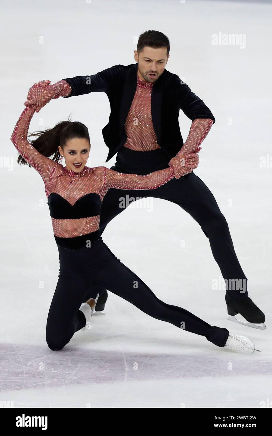 Britain's Lilah Fear and Lewis Gibson perform in rhythm dance during ...