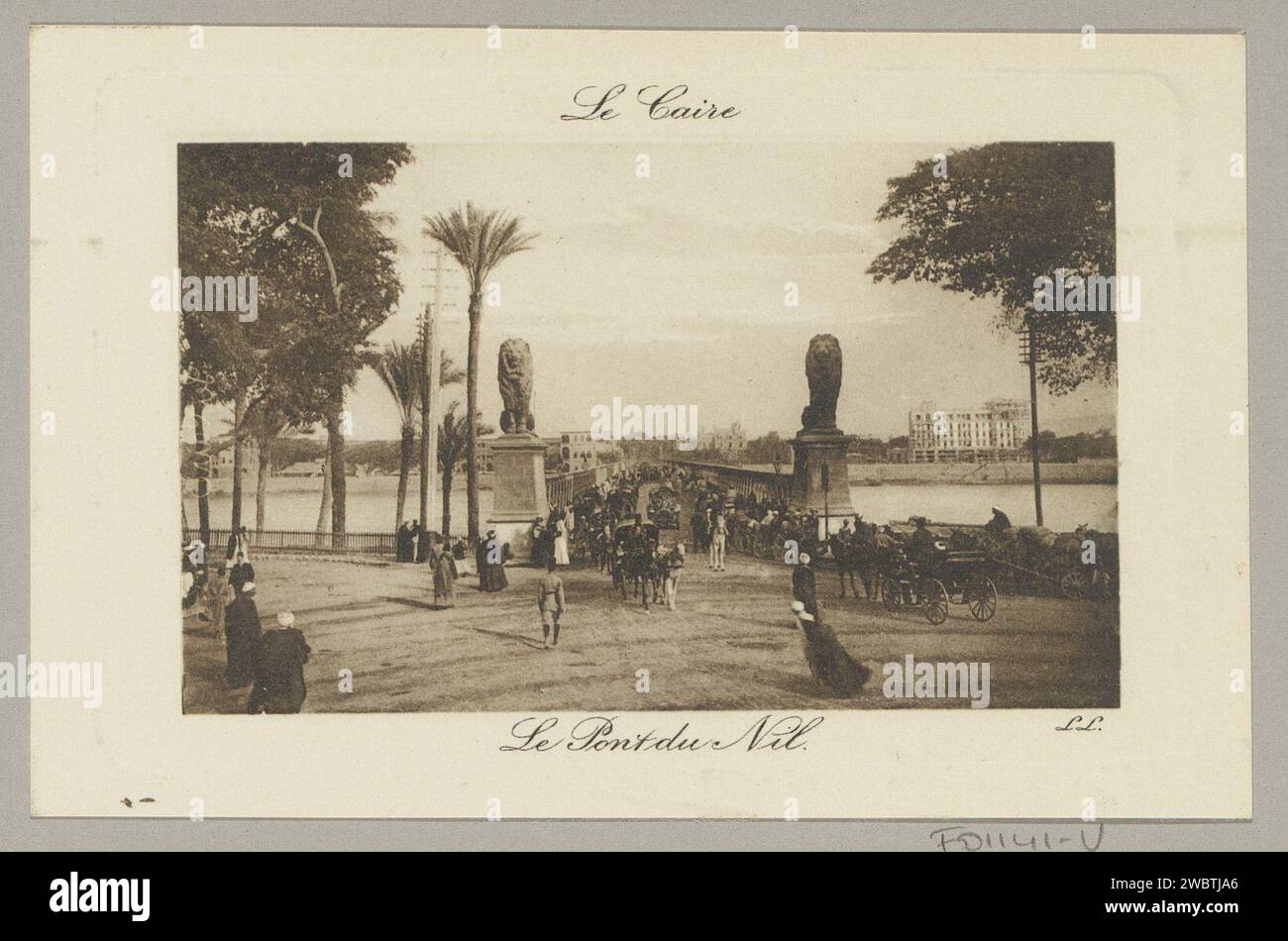 Bridge over the Nile in Cairo, LL, c. 1900 - In or Before 1910 ...