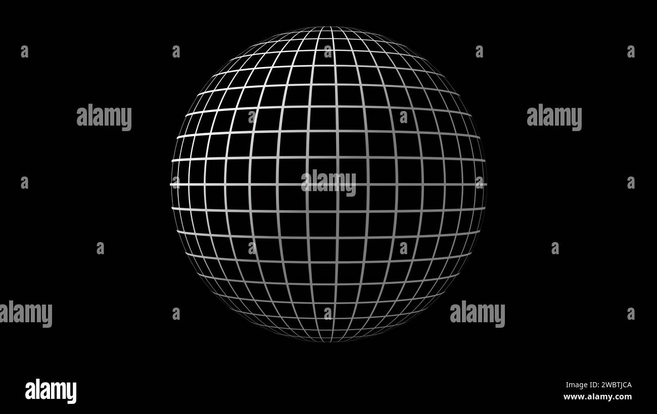 White grid sphere. Computer generated 3d render Stock Photo - Alamy