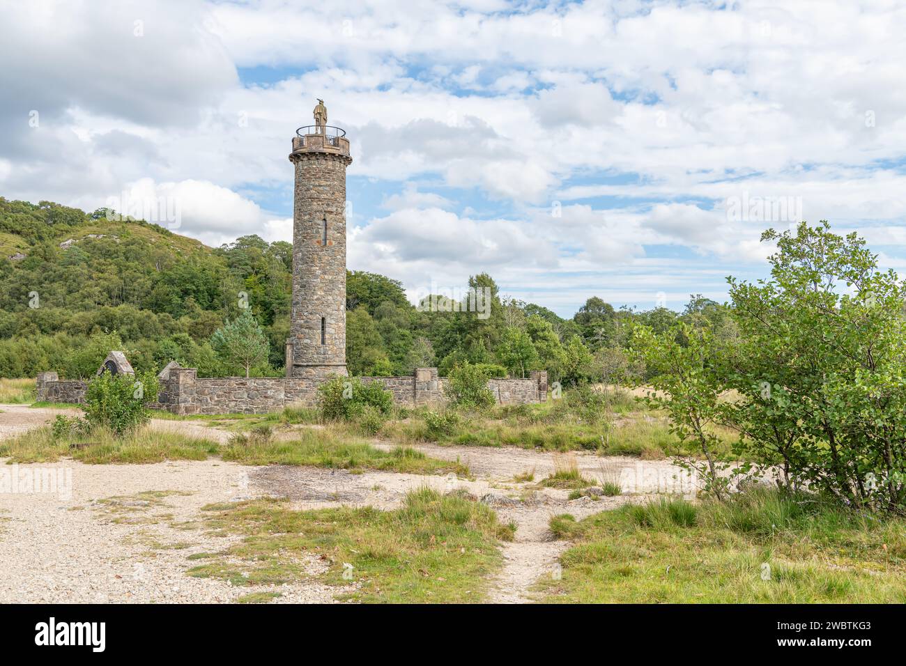 Statue of the Unknown Highlander at the top of the 1745 Jacobite rising ...