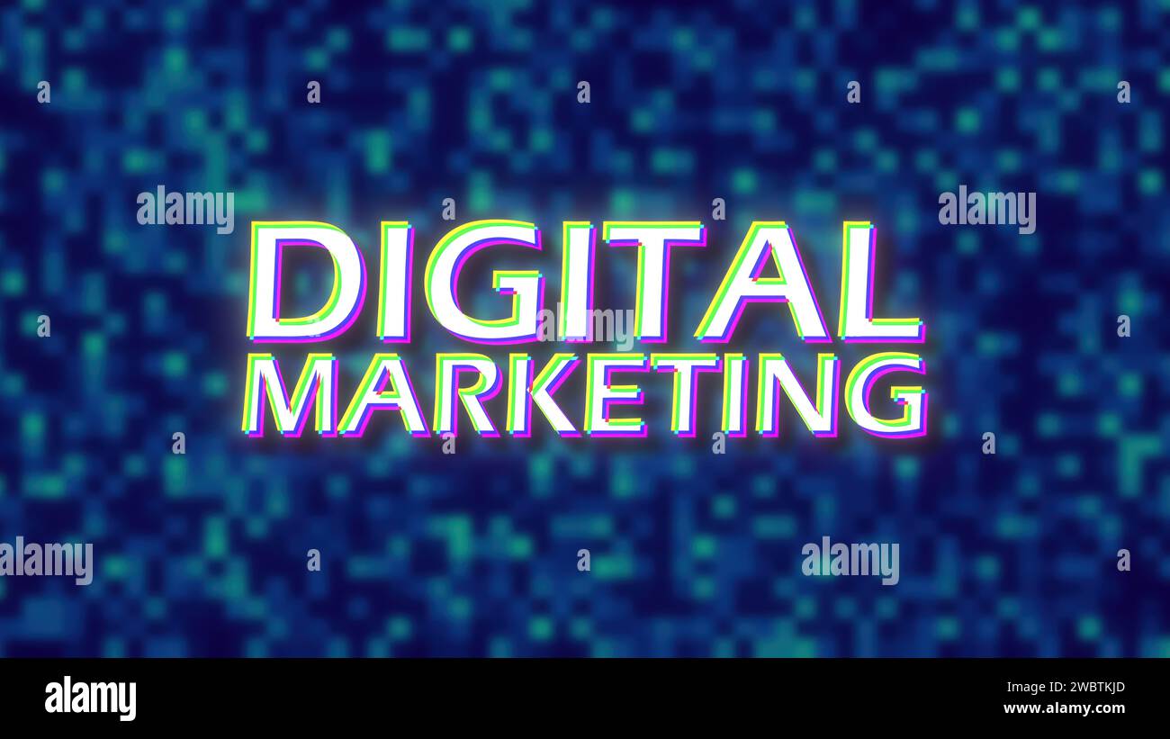 Digital marketing text. Computer generated 3d render Stock Photo - Alamy