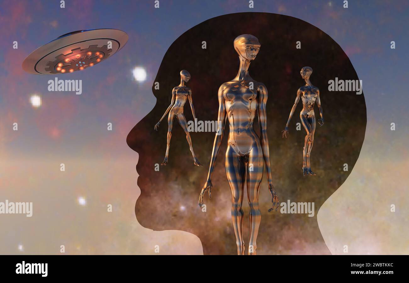Human & Alien Contact Stock Photo - Alamy