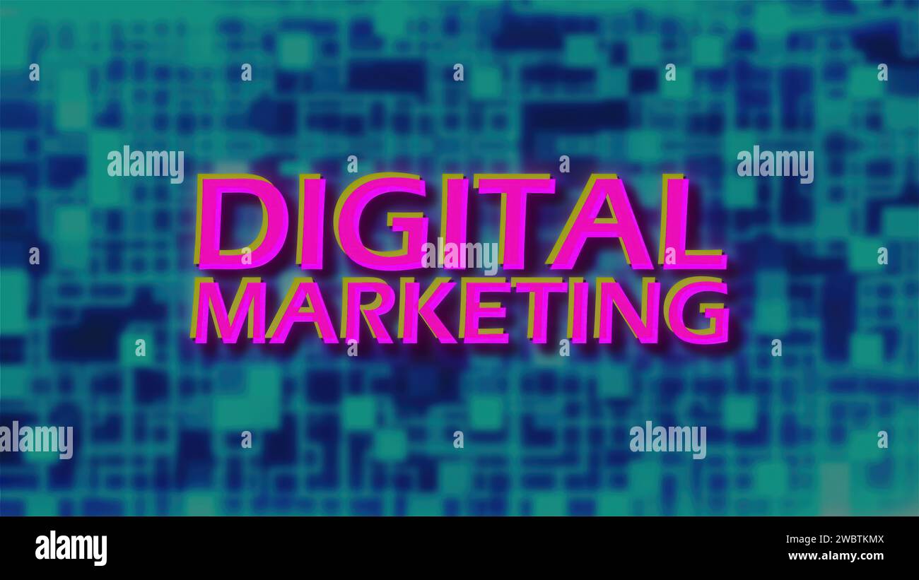 Digital marketing text. Computer generated 3d render Stock Photo - Alamy