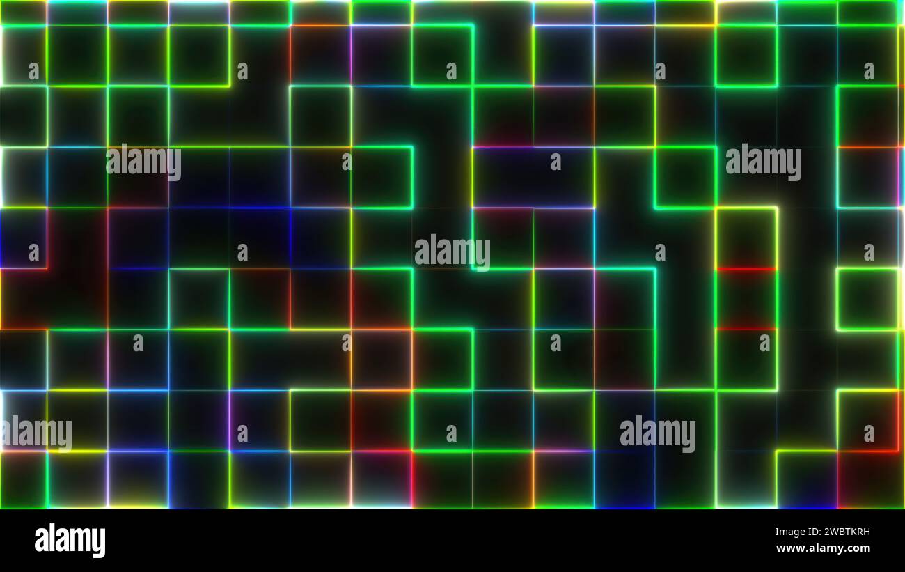 Abstract lines form squares. Computer generated 3d render Stock Photo ...