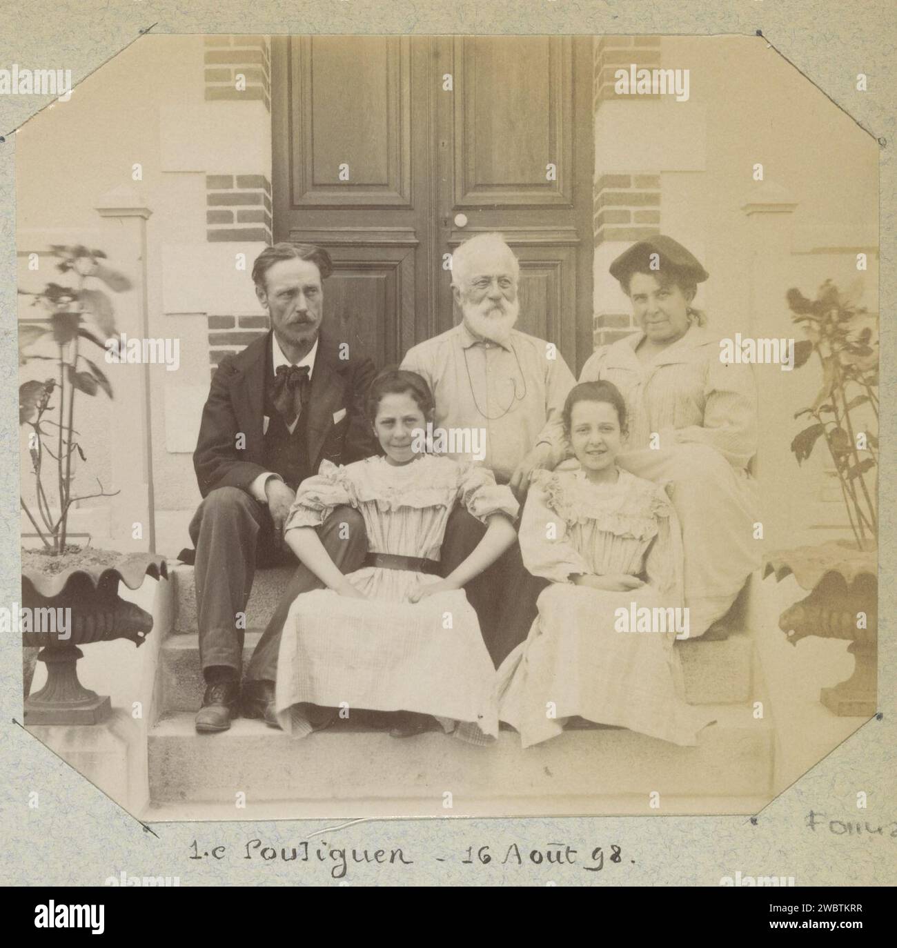 Group portrait of a family in Le Pouliguen, 1898 photograph Part of ...