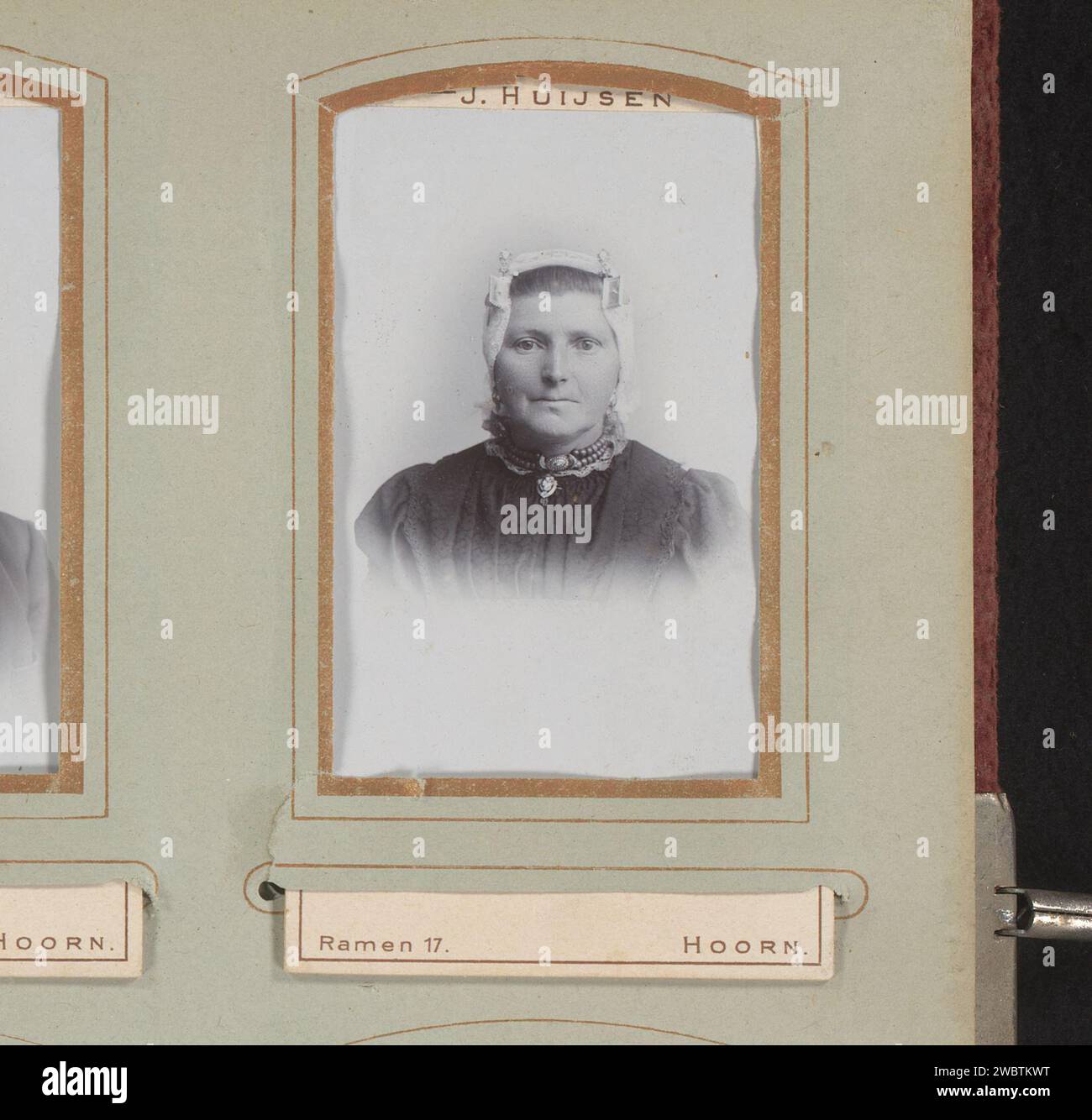 Portrait of a woman with West Frisian costumes, Johannes Laurens ...