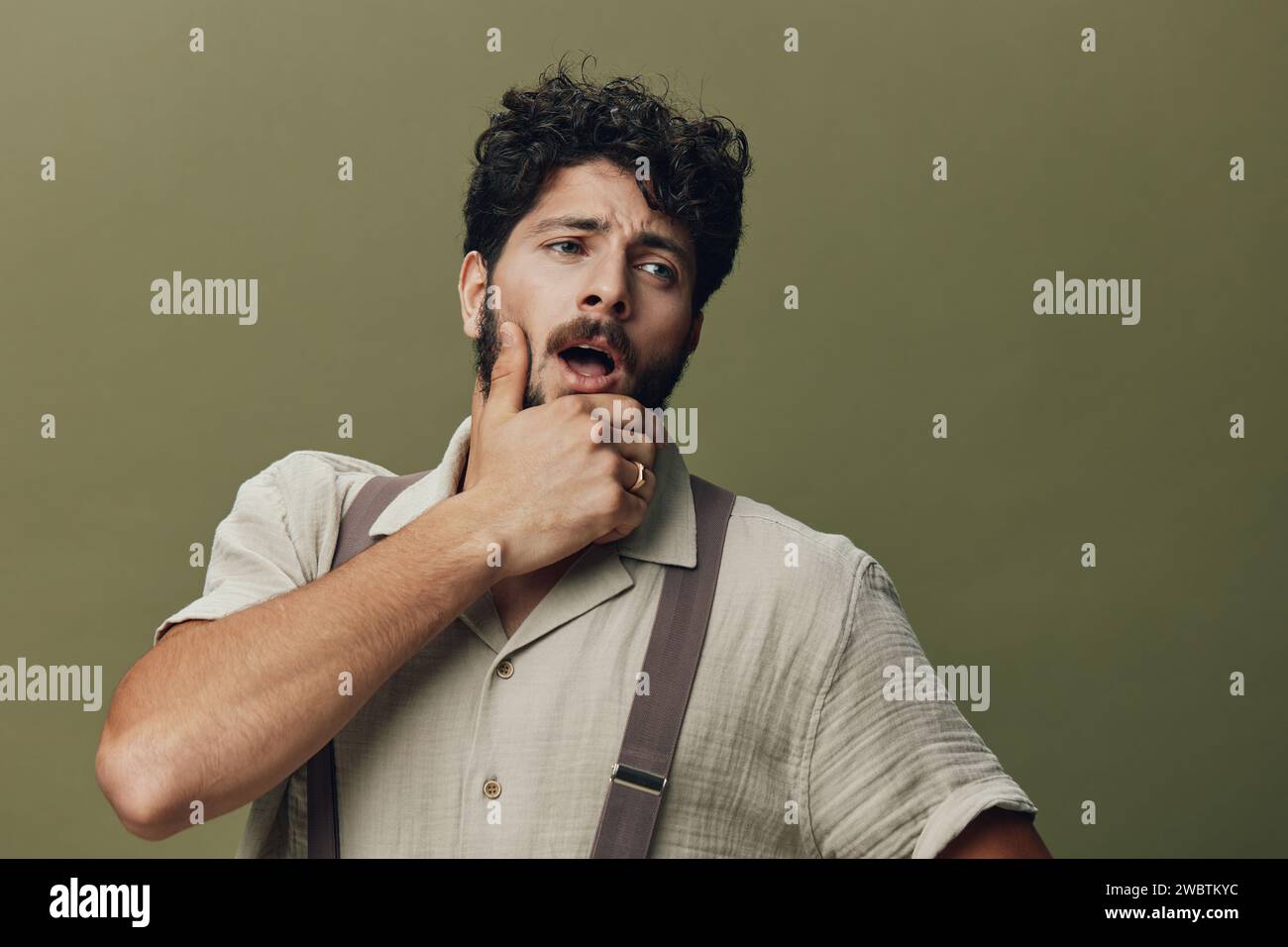 Expression background person attractive face adult young isolated men ...