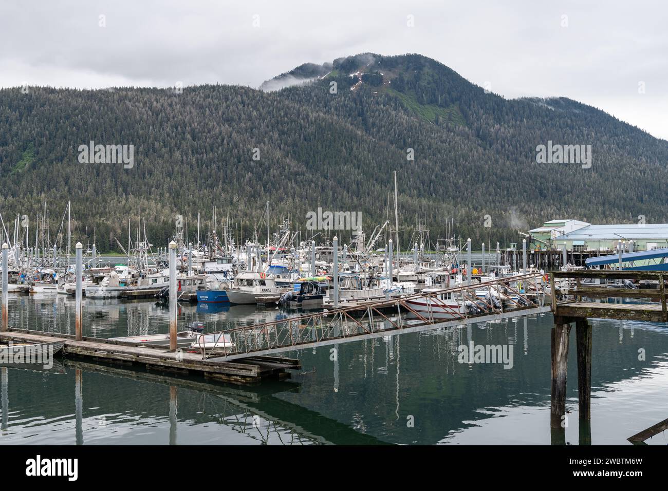 Pleasure and Commercial fishing Boats in the Marina, Petersburg, Alaska ...