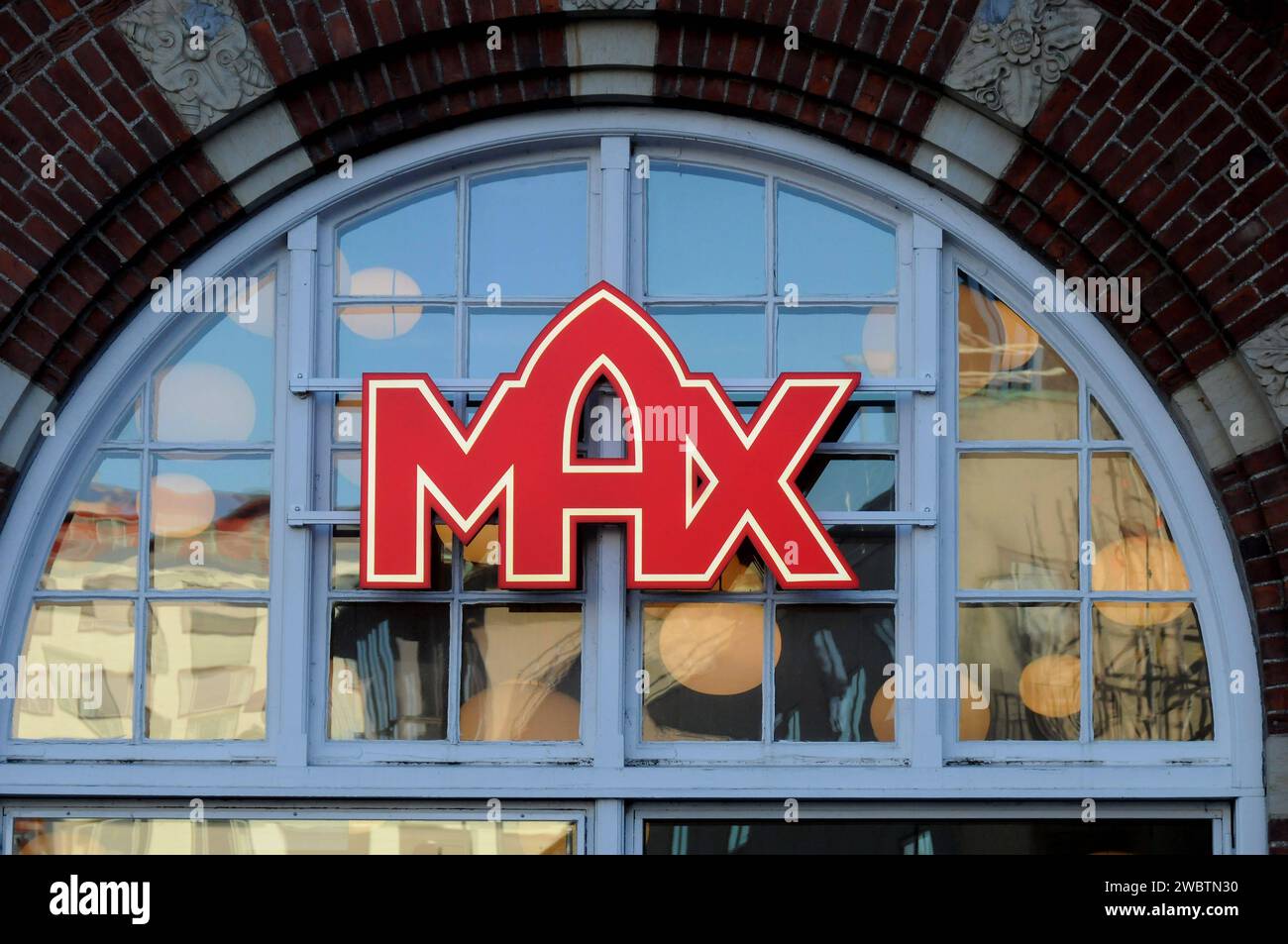 Copenhagen, Denmark /12 January 2024/. Max burger restaurant in danish ...