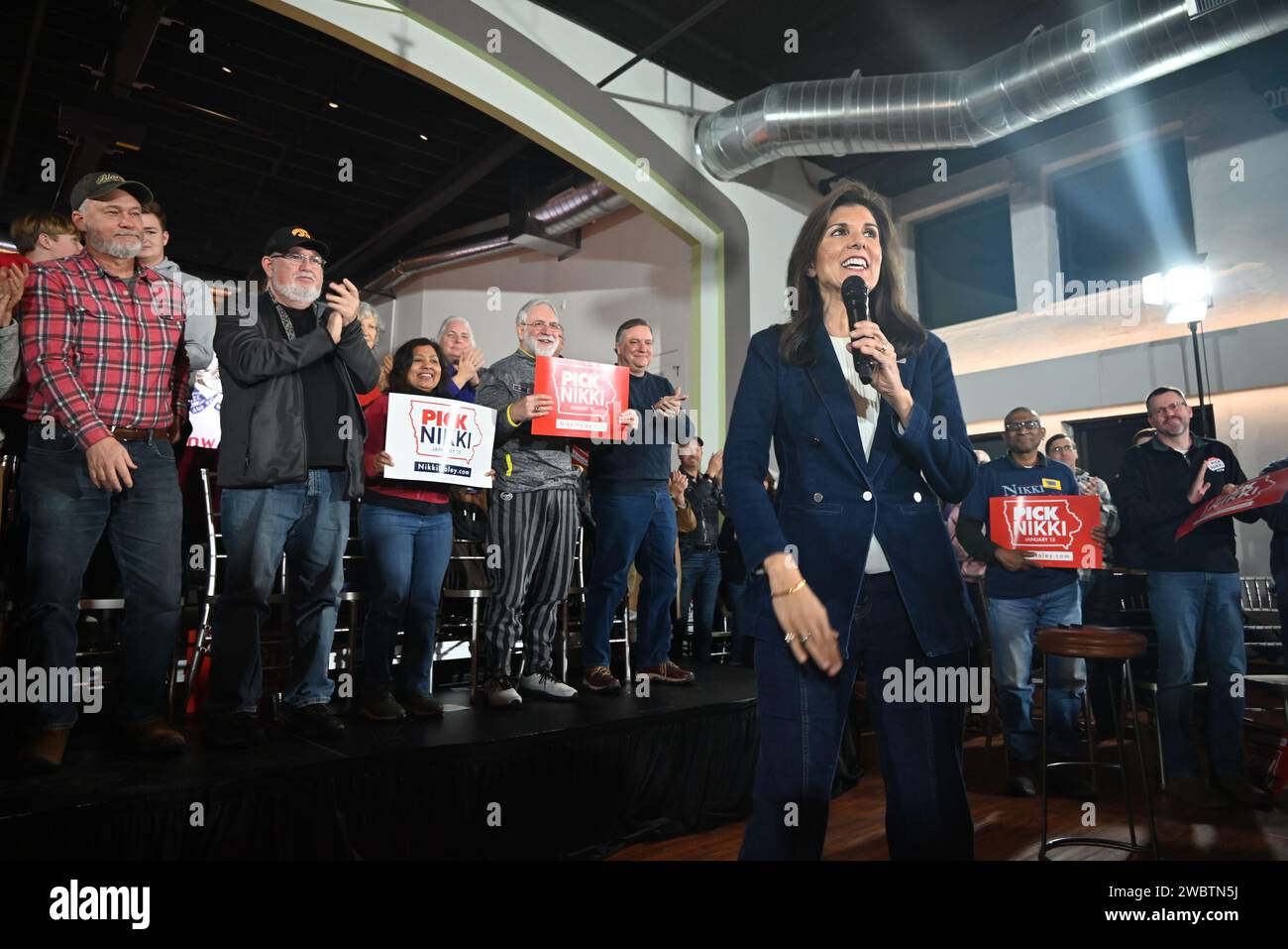 Cedar Rapids, Iowa, USA. 11th Jan, 2024. (NEW) Nikki Haley is ...