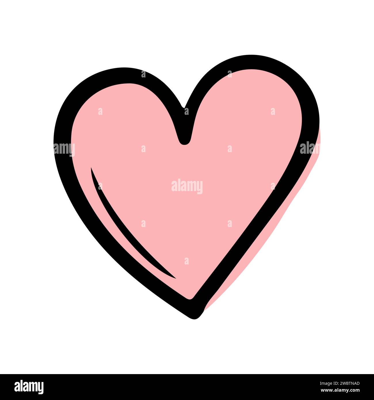 Pastel beige doodle heart hi-res stock photography and images - Alamy