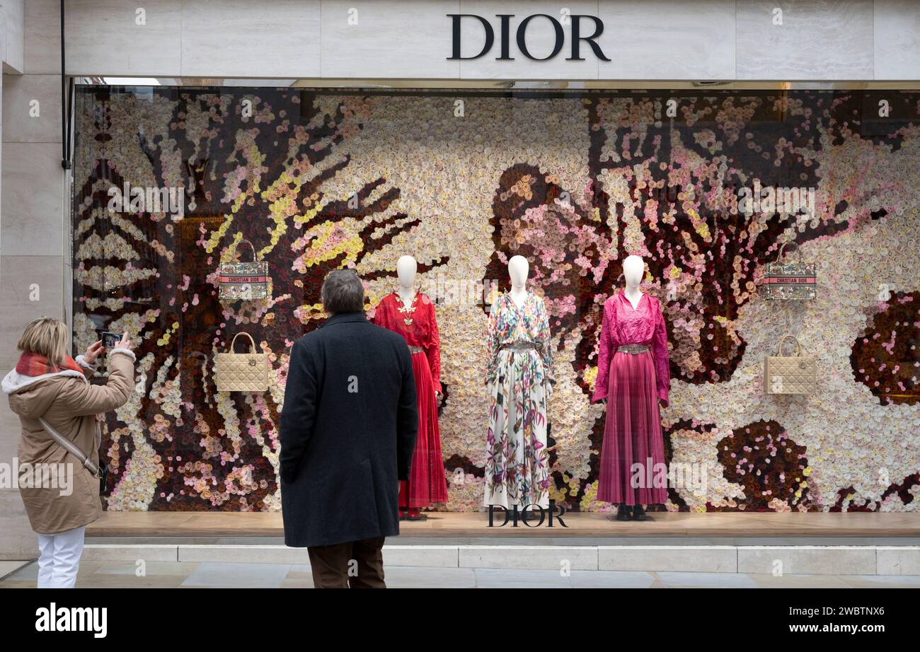 New Bond Street, London, UK. 12th Jan, 2024. Post-Christmas grey winter ...