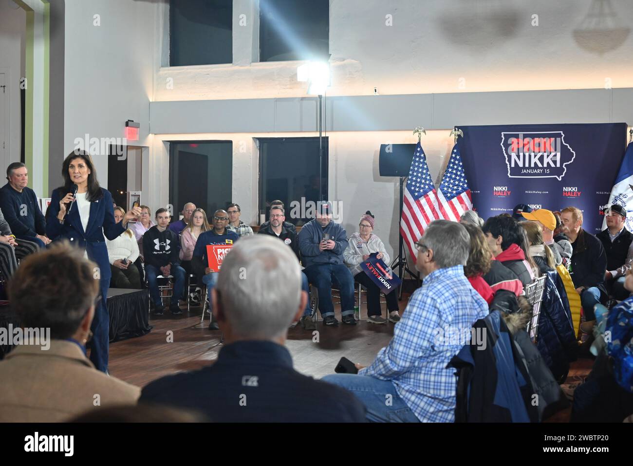 Cedar Rapids, Iowa, USA. 11th Jan, 2024. (NEW) Nikki Haley is ...