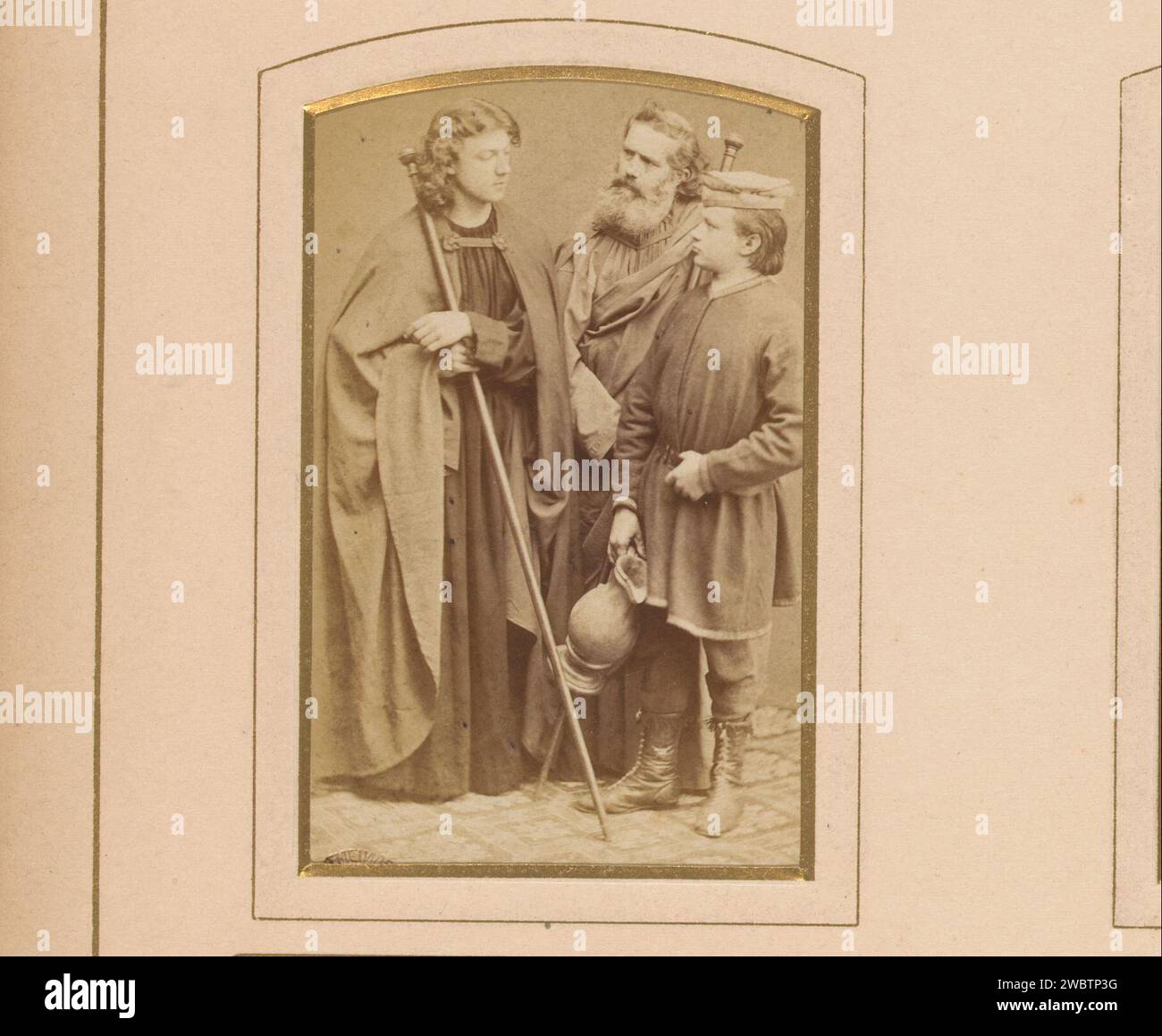 Scene from the passion game in Oberammergau in 1870, depicted Petrus ...